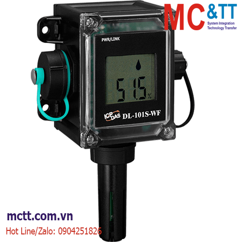 Module đo và hiển thị nhiệt độ + độ ẩm Wi-Fi Modbus TCP ICP DAS DL-101S-WF CR | MC&TT Co., Ltd