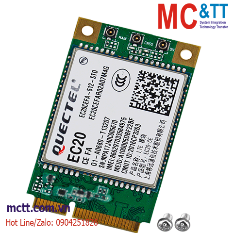 Card PCIe Mini LTE (4G) ICP DAS EC20-CE CR | MC&TT Co., Ltd