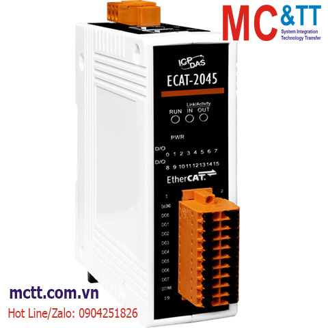 Module EtherCAT Slave 16 kênh đầu ra số DO ICP DAS ECAT-2045 CR | MC&TT Co., Ltd