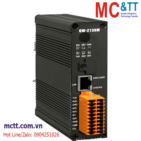 Bộ chuyển đổi BACnet MS/TP sang Modbus TCP ICP DAS GW-2139M CR | MC&TT Co., Ltd