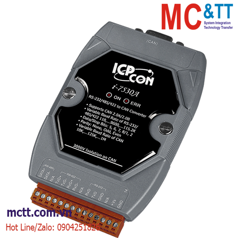 Bộ chuyển đổi RS-232/422/485 sang CAN ICP DAS I-7530A-G CR | MC&TT Co., Ltd
