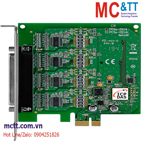 Card PCI Express 4 cổng RS-232 ICP DAS PCIe-S114 CR | MC&TT Co., Ltd