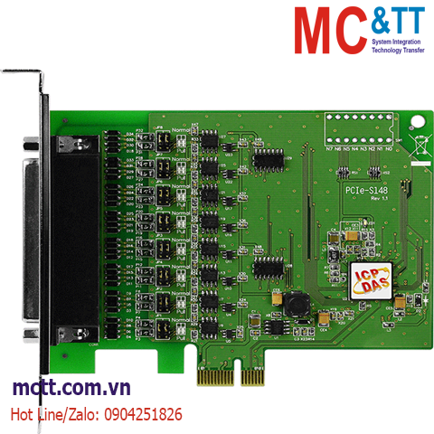 Card PCI Express 8 cổng RS-422/485 ICP DAS PCIe-S148 CR | MC&TT Co., Ltd