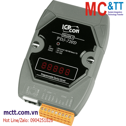 Bộ chuyển đổi 1 cổng RS-232 + 1 cổng RS-485 sang Ethernet ICP DAS PDS-720D CR | MC&TT Co., Ltd