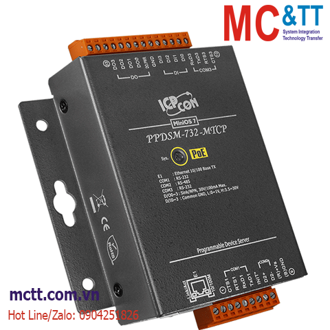 Bộ chuyển đổi Modbus Gateway 2 cổng RS-232 + 1 cổng RS-485 + 4xDI + 4xDO sang Ethernet ICP DAS ...