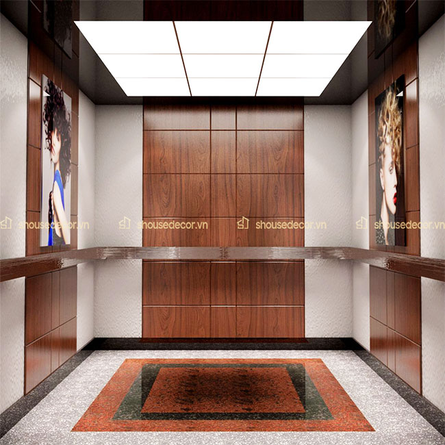 Ốp Cabin Vàng Đồng Kết Hợp Gỗ Mẫu OTMKV11: hiện đại, sang trọng