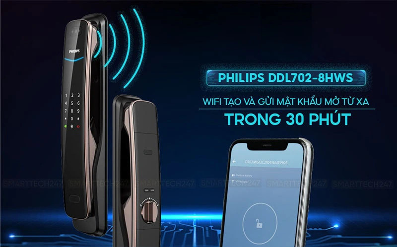 Khóa Điện Tử Philips DDL702-8HWS