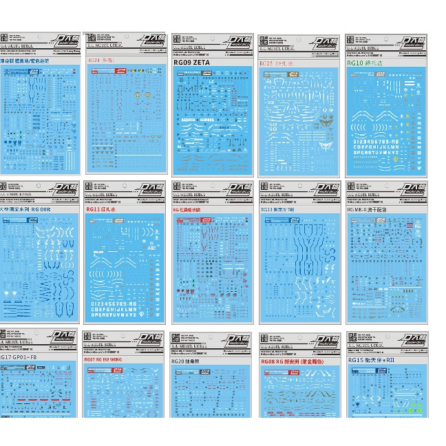 Decal nước RG Gundam