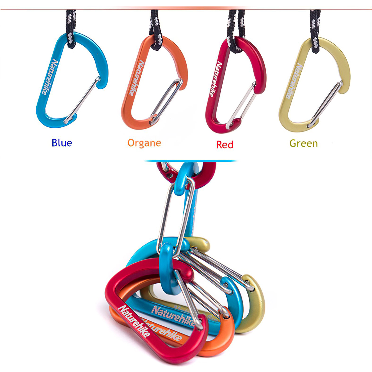 Combo 2 Móc Khóa Mini Cắm Trại Naturehike 4cm D-Shaped Mini Carabiner ...