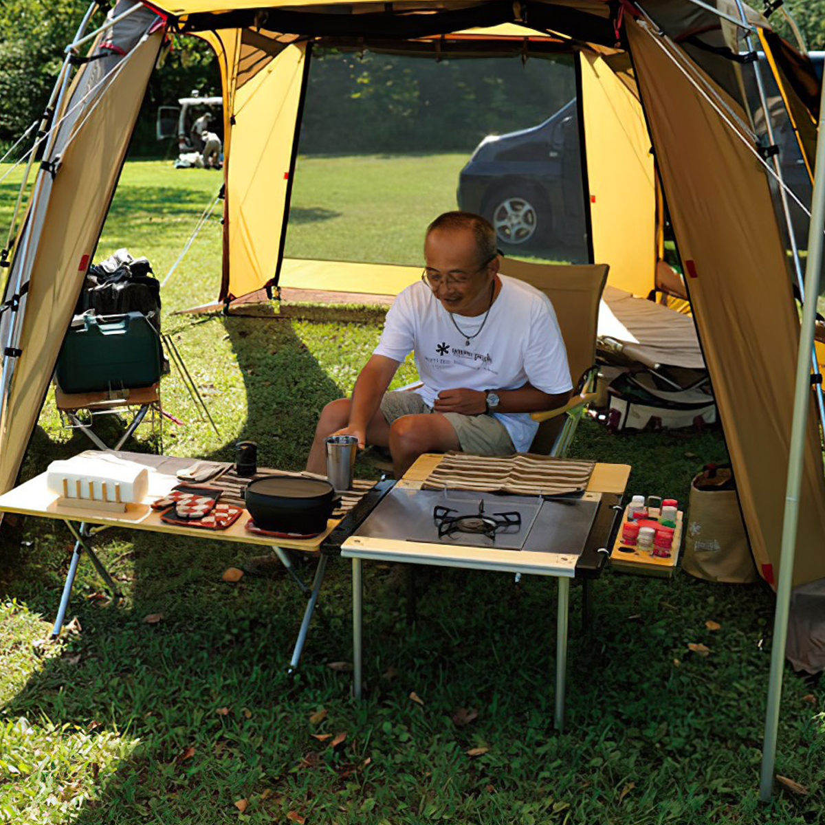 Snowpeak Khung Bàn Cắm Trại Du Lịch Kết Hợp Với Các Sản Phẩm Của Thương Hiệu Igt Iron Grill ...