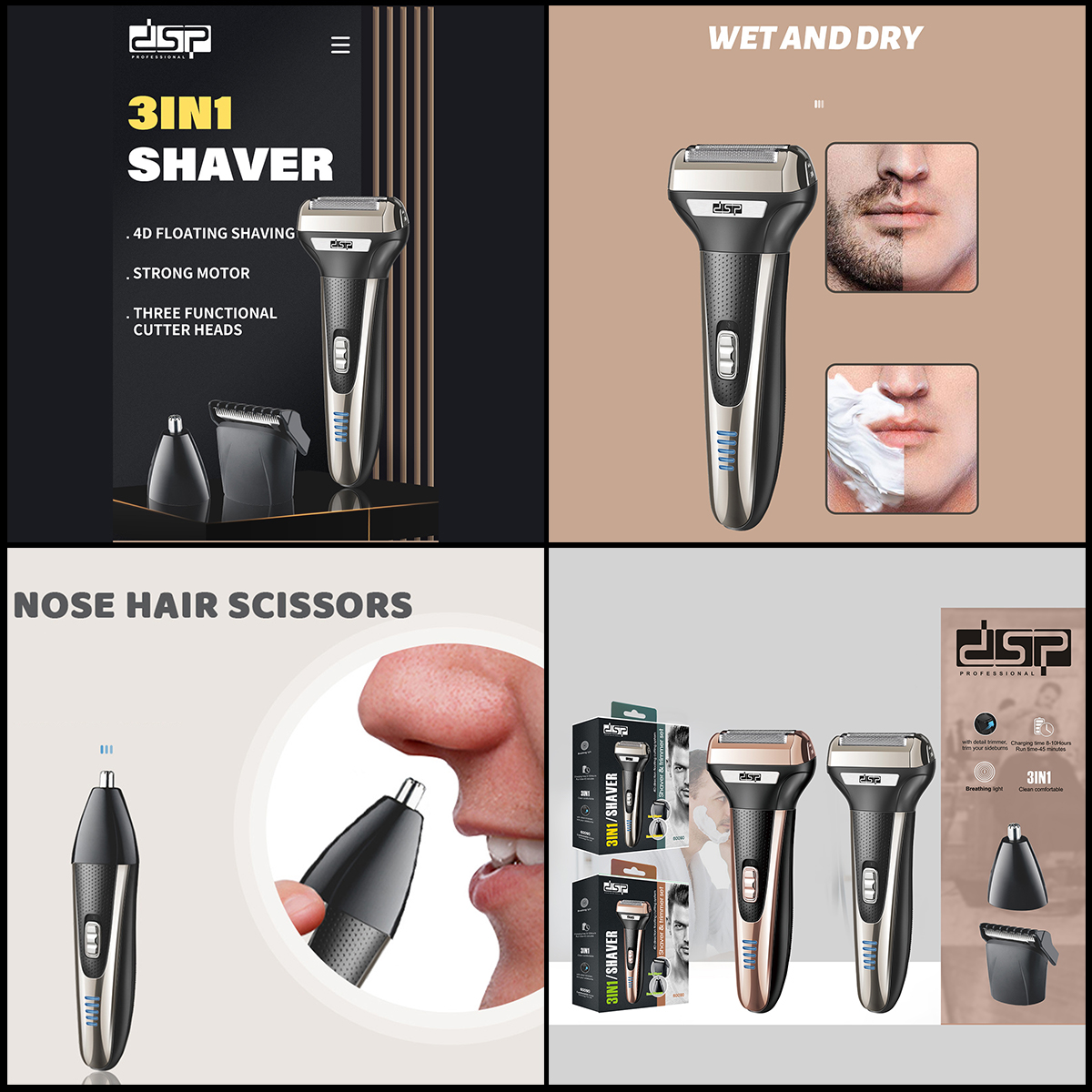 Máy cạo râu 3in1 DSP 60090 cao cấp