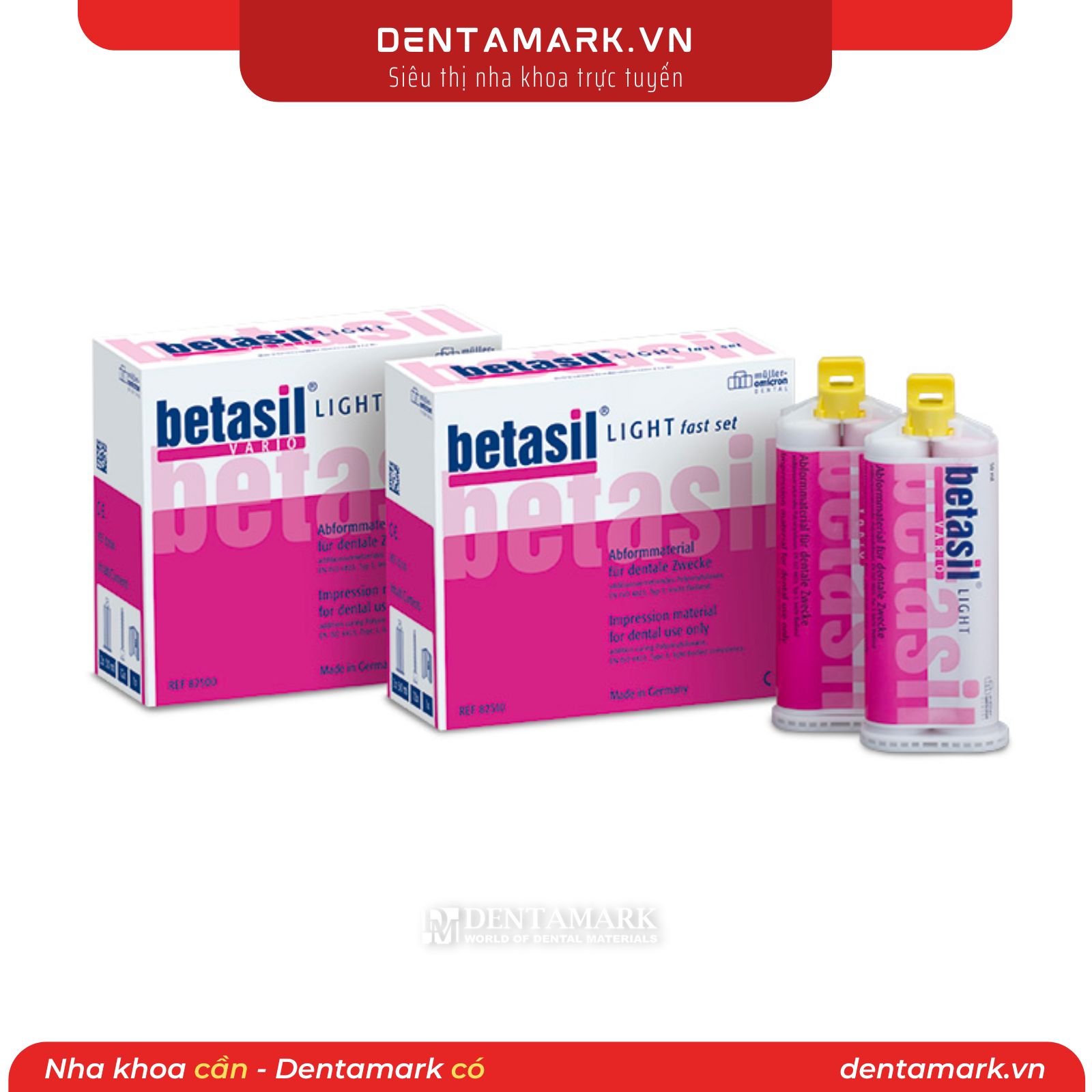 Cao su lấy dấu lỏng - Betasil Vario Light Cartridges Muller (Hộp 2 tuýp ...