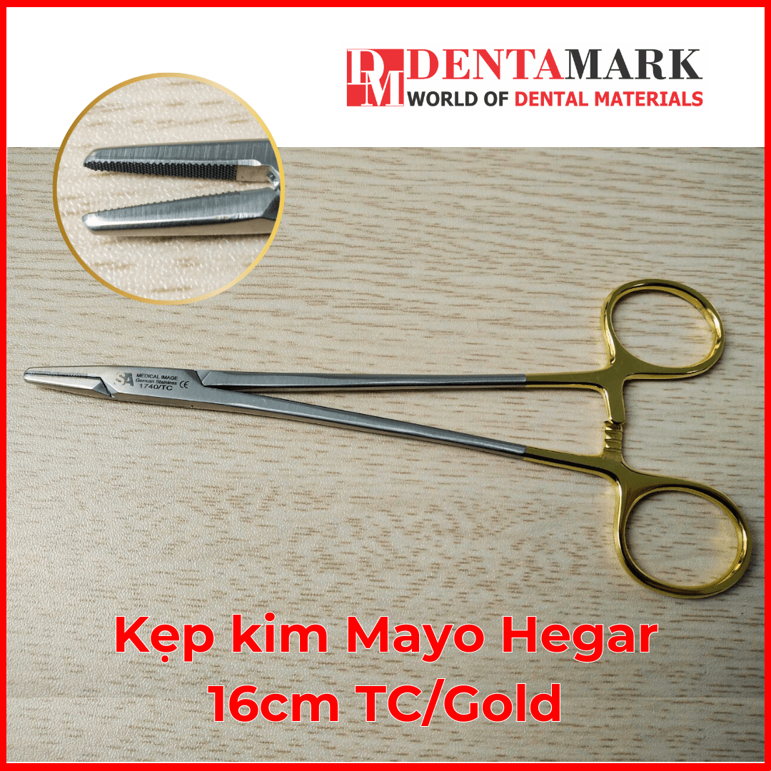 Kìm kẹp kim SA Medical Mayo Hegar TC/Gold 13cm/16cm/18cm
