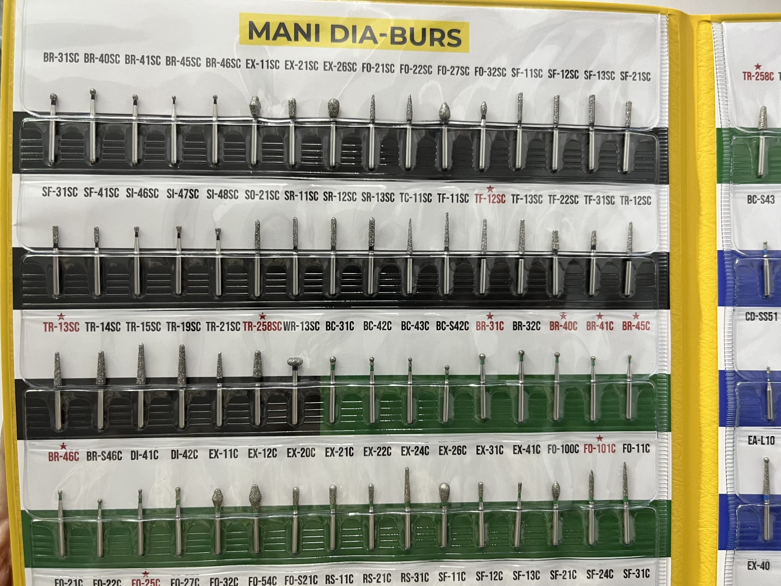 Mũi khoan nha khoa Mani (Vỉ 5 mũi)