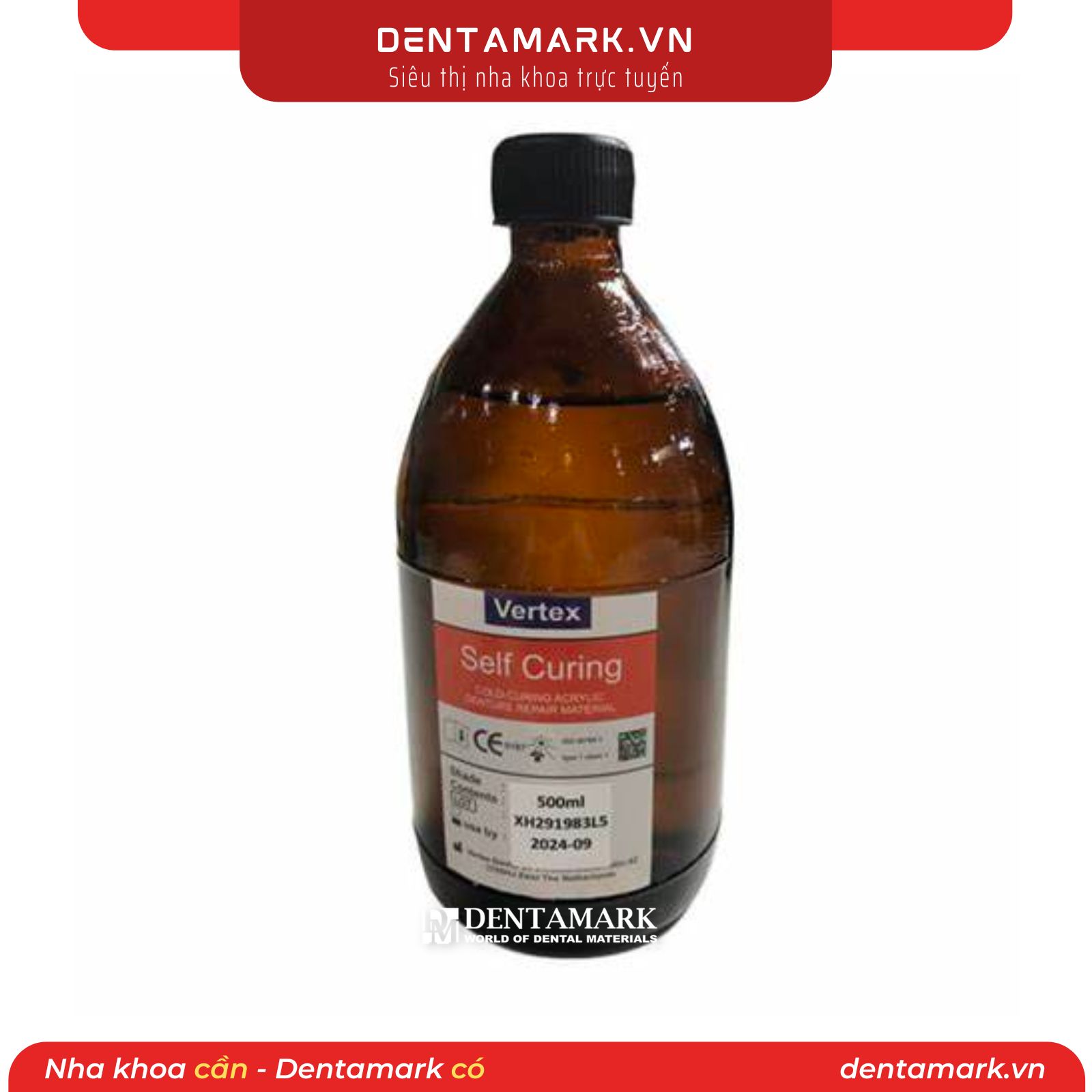 Nước nhựa tự cứng Self Curing Liquid Vertex (Chai) - 250ml