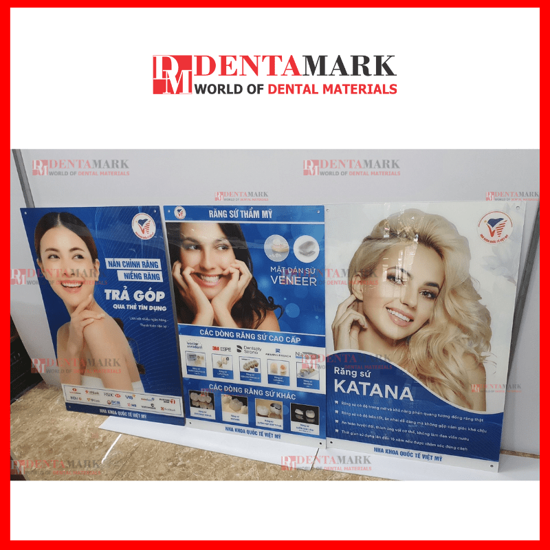 Tranh nha khoa Poster quảng cáo răng sứ không kim loại Cercon