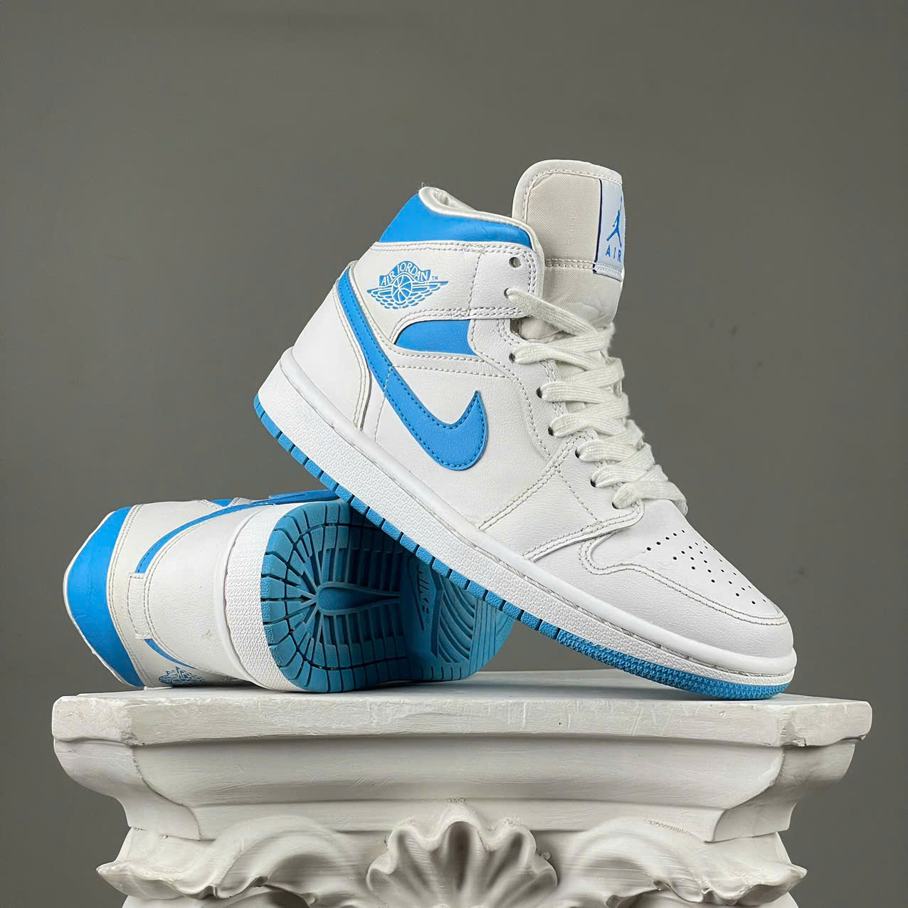 SZ36.5 NIKE Air Jordan 1 Mid 'UNC' BQ6472-114 115801 - Giày 2hand Cần Thơ