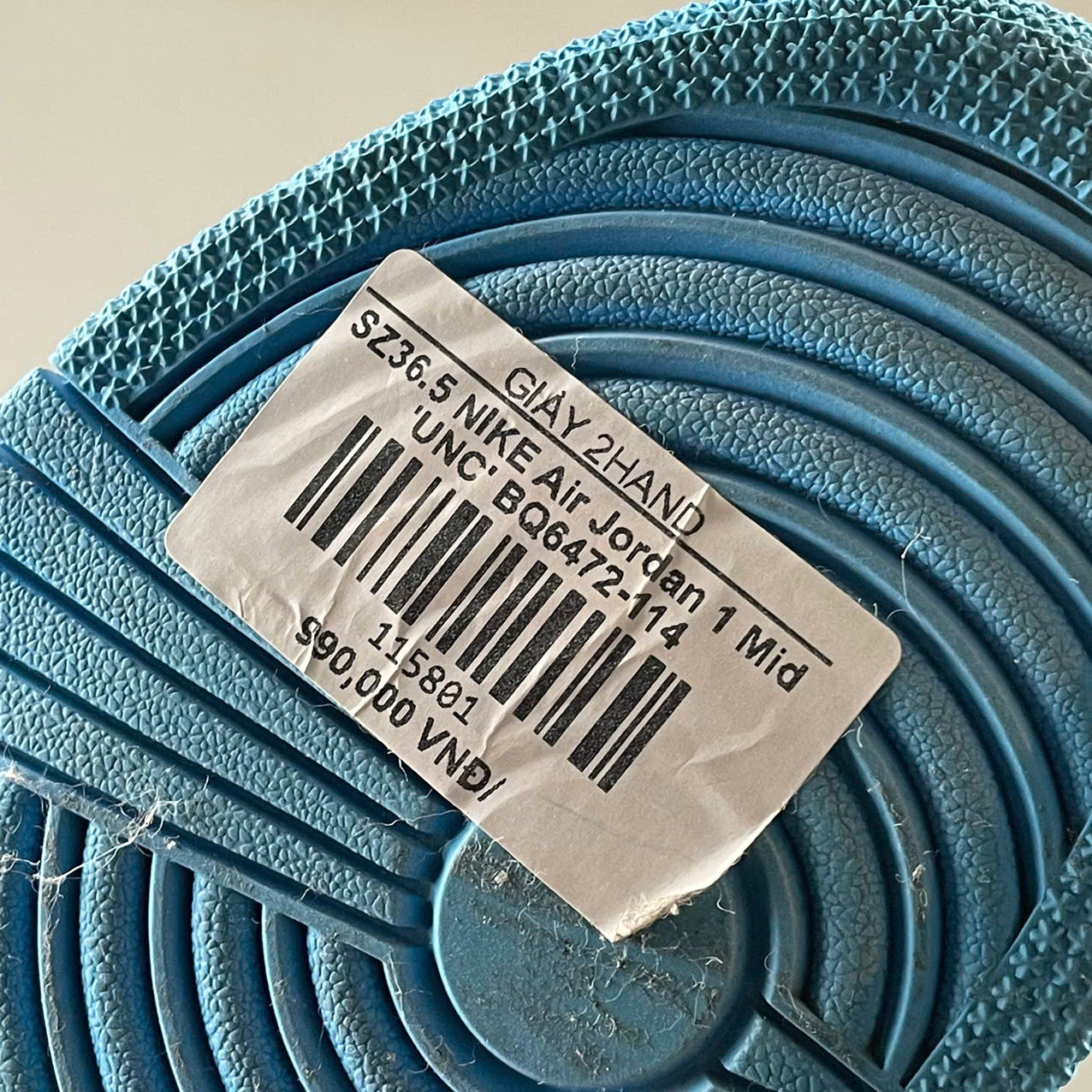 SZ36.5 NIKE Air Jordan 1 Mid 'UNC' BQ6472-114 115801 - Giày 2hand Cần Thơ