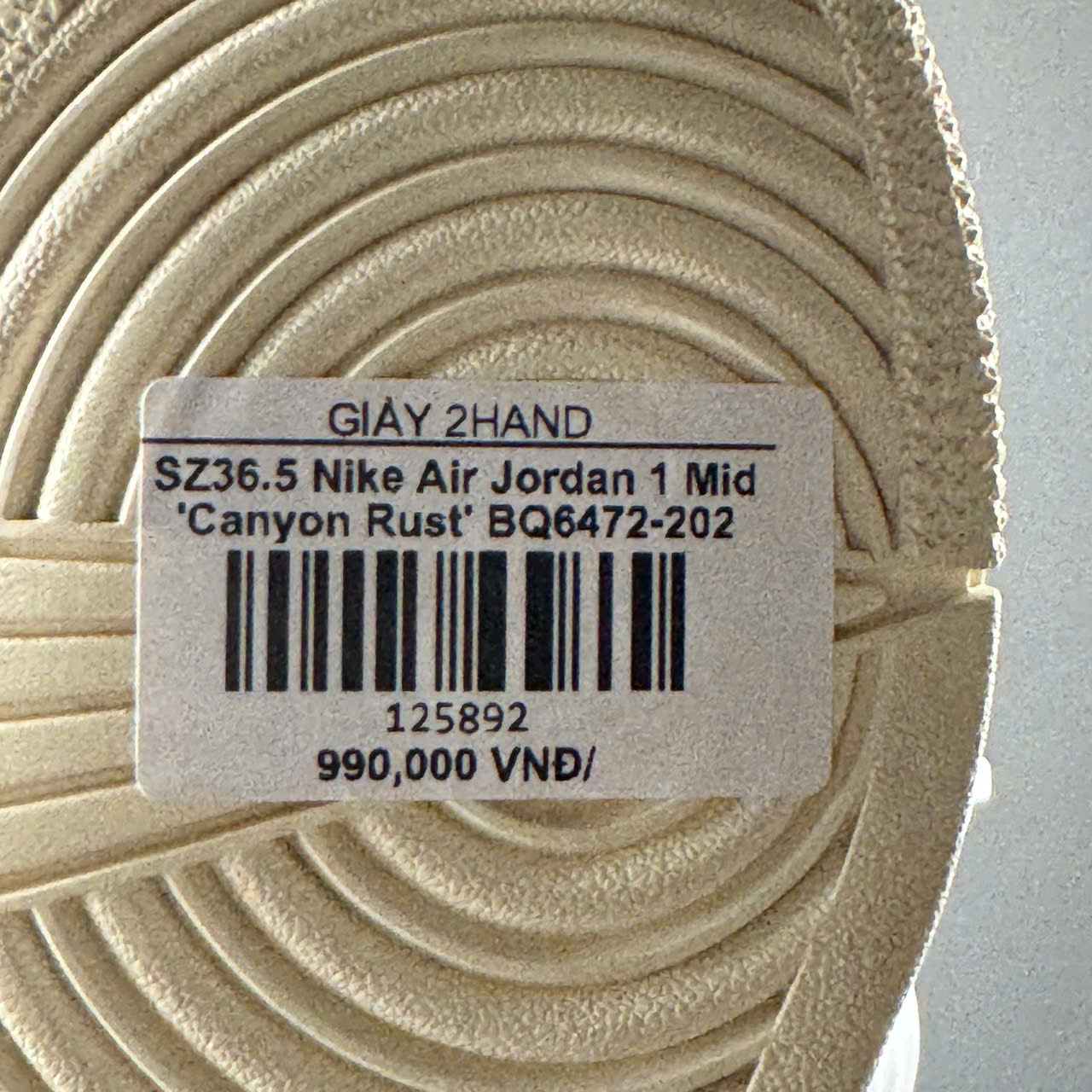 SZ36.5 Nike Air Jordan 1 Mid 'Canyon Rust' BQ6472-202 125892 - Giày ...