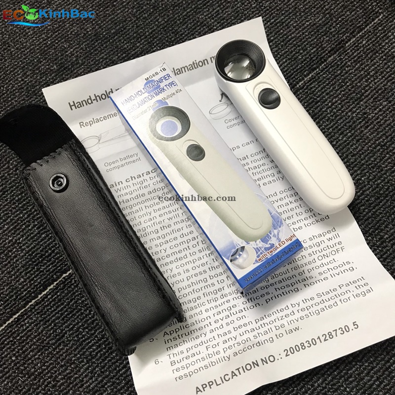 Kính lúp cầm tay MG6B-1B có đèn, phóng đại 40X.