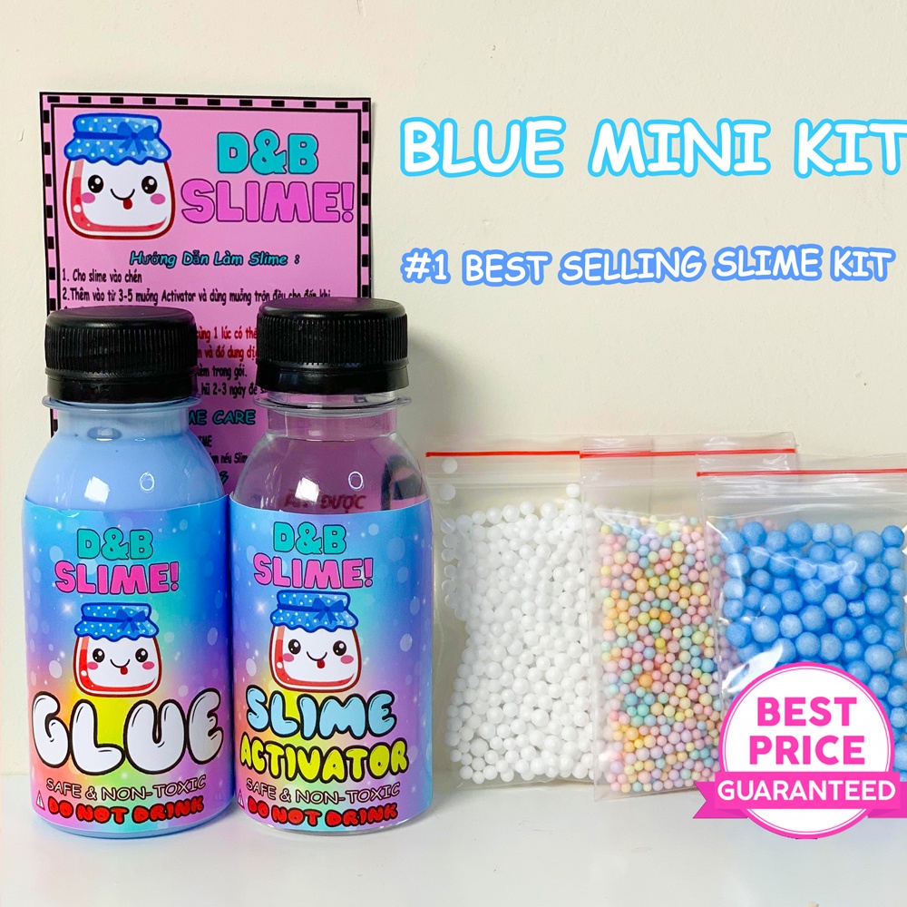 Bộ Kit Tự Làm Slime Cơ Bản - Kit Tự Làm Slime Cơ Bản Đủ Màu