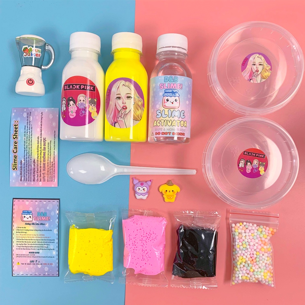 Bộ Kit Làm Slime Nhóm Nhạc Đen Hồng Theo Nhân Vật