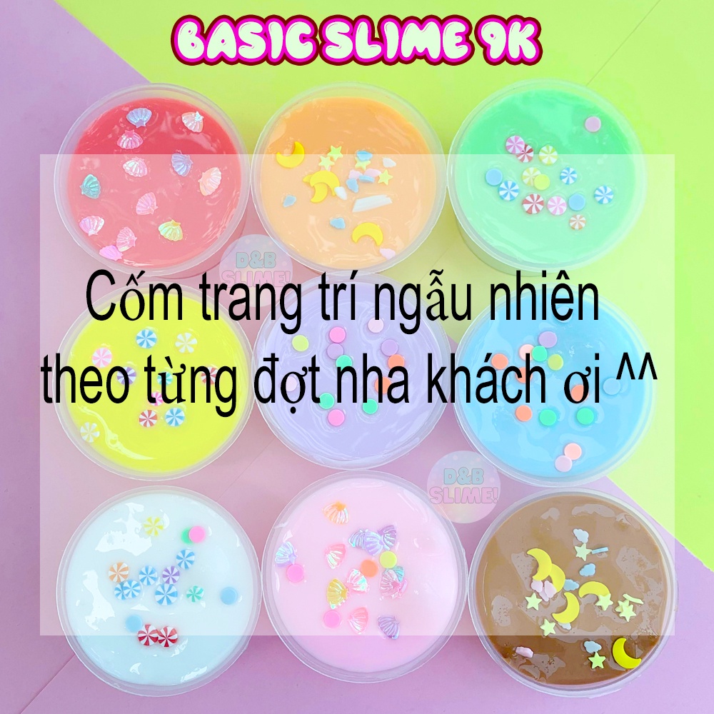 Basic Slime Hũ Bánh Flan 70ml - ĐƯỢC CHỌN MÀU CÓ KÈM CHARM