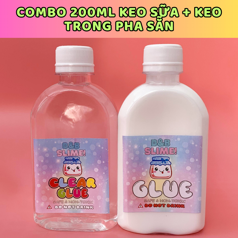 Combo 3 Chai Keo Trong, Keo Sữa, Dung Dịch Làm Đông (Activator) Nguyên ...