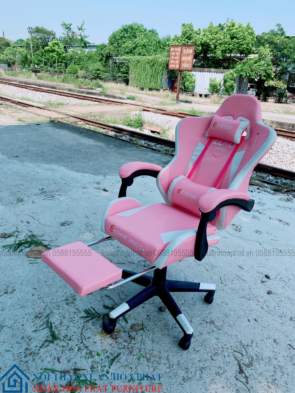 Ghế Gaming Zero S+ Gác Chân PINK