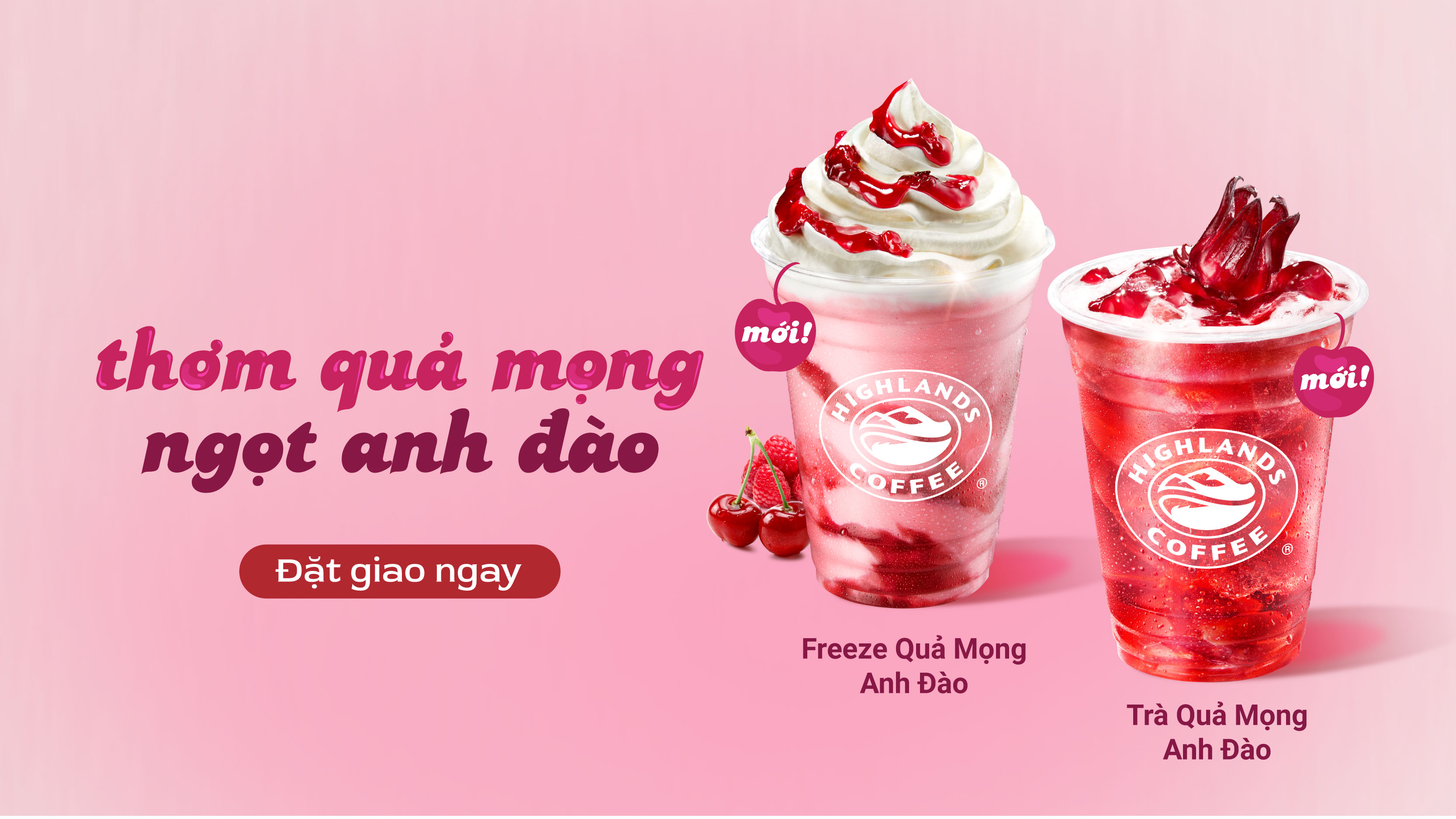 THƠM QUẢ MỌNG, NGỌT ANH ĐÀO! BỘ ĐÔI TRÀ & FREEZE
