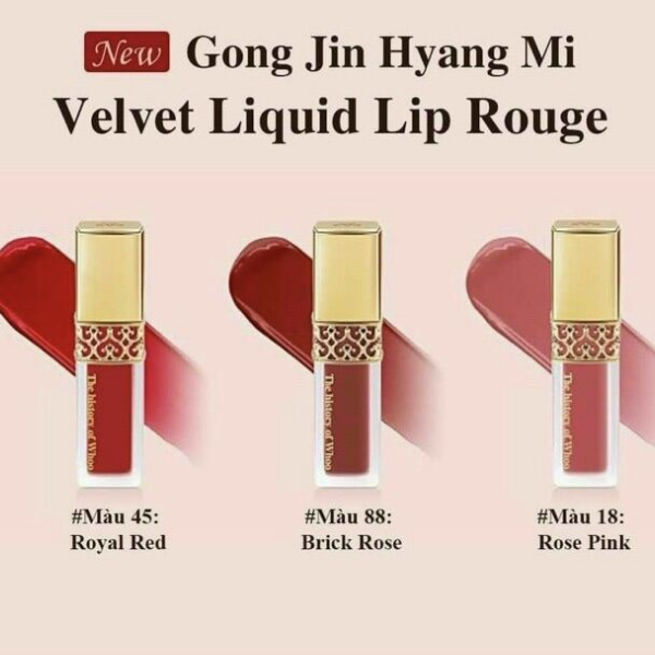 Son Bán Lì Đông Y Whoo Mi Velvet Liquid Lip Rouge OHUI Việt Nam