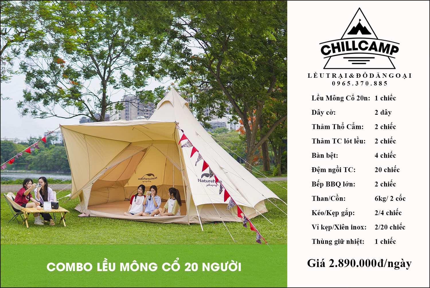 Thuê Lều Cắm Trại Tại Hà Nội (Bảng giá 2024) CHILLCAMP