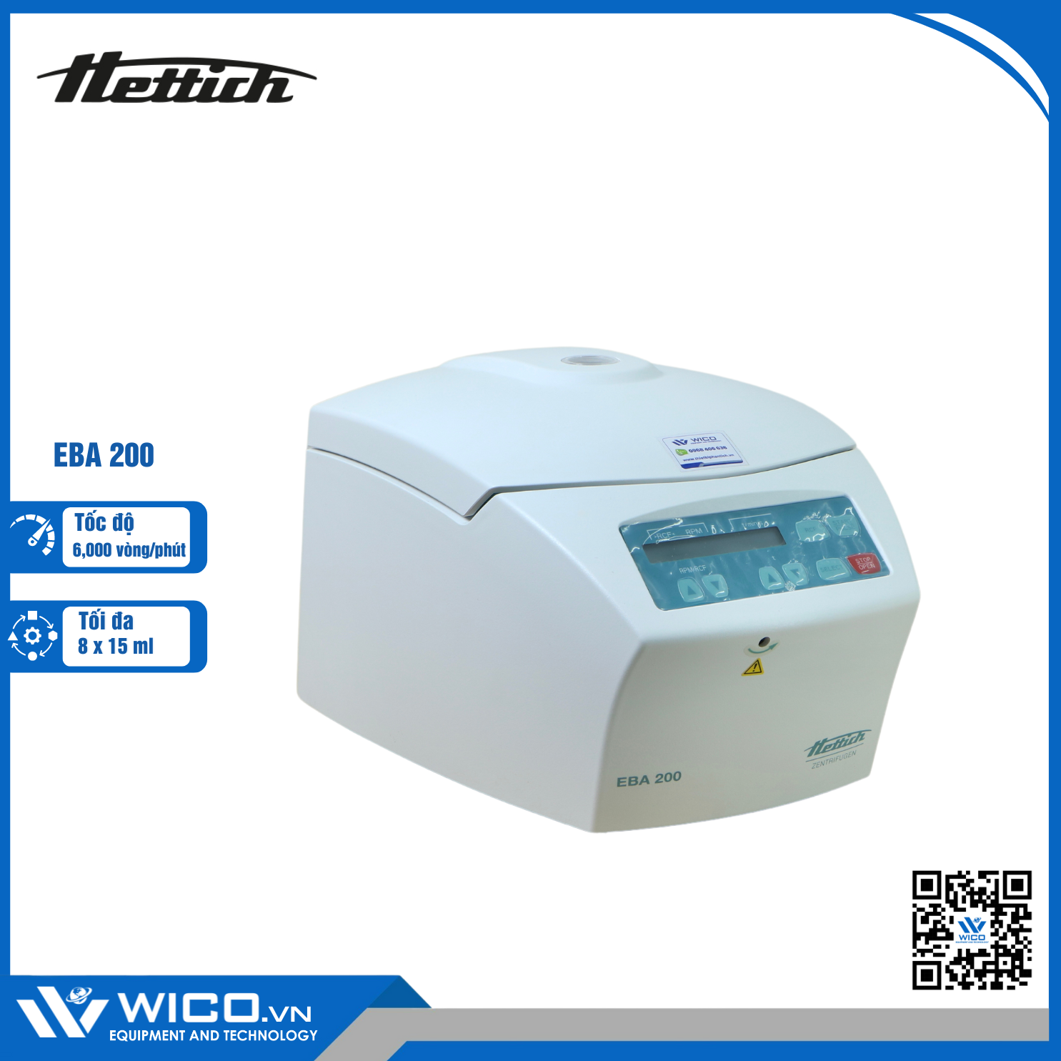 Máy Ly Tâm Hettich Đức EBA 200 | Wico Việt Nam