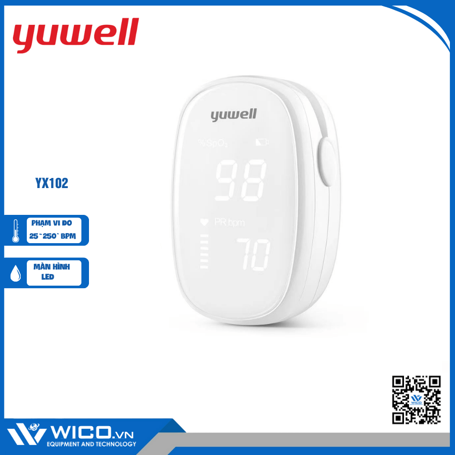 Máy Đo Nồng Độ Oxy Trong Máu (SPO2) Yuwell YX102 | Wico Việt Nam