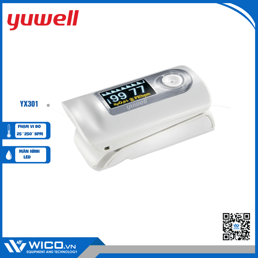 Máy Đo Nồng Độ Oxy Trong Máu (SPO2) Yuwell YX301 | Wico Việt Nam