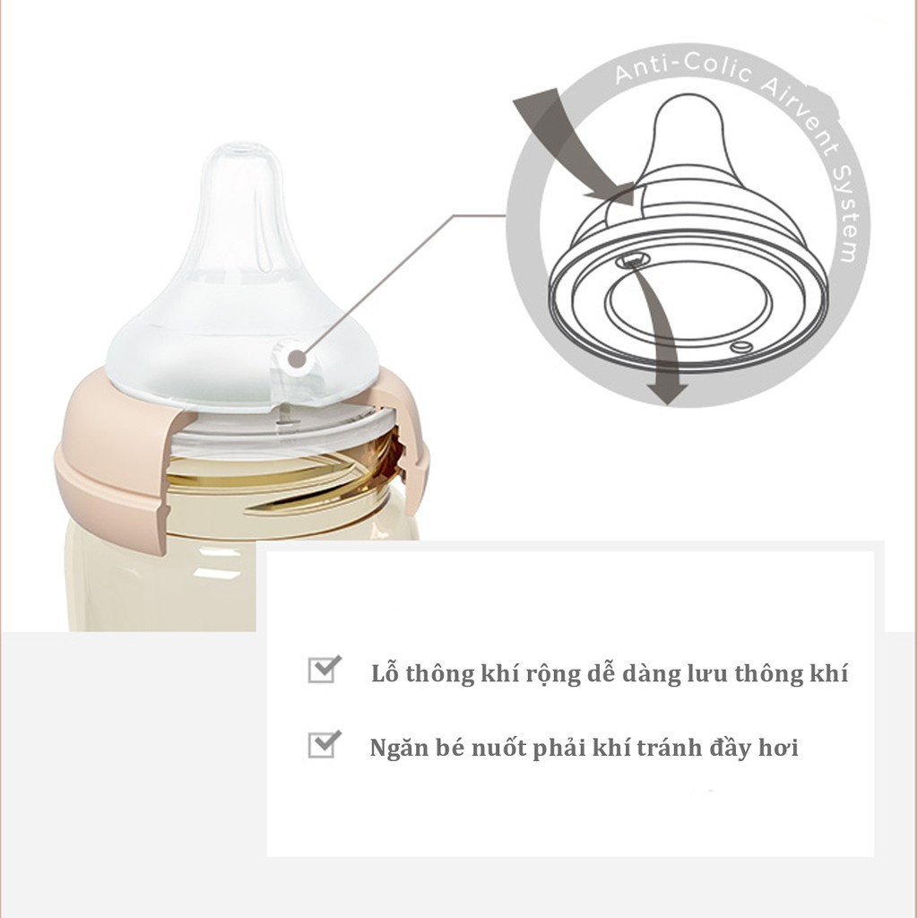 Bình sữa Moyuum Hàn Quốc 270ml Trơn - Chính hãng Mon & Kids - Thế giới Mẹ và Bé