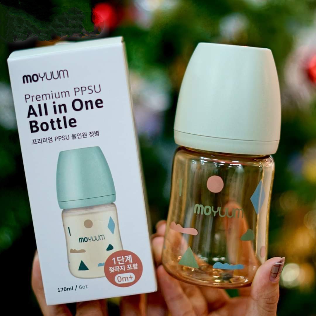Bình sữa Moyuum Hàn Quốc 170ml Mây xanh - Chính hãng Mon & Kids - Thế giới Mẹ và Bé