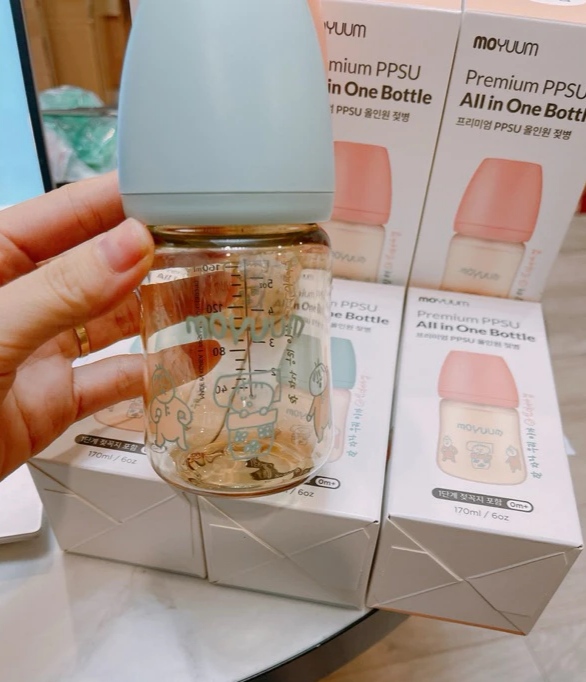 Bình sữa Moyuum Hàn Quốc 170ml Bé ngủ (Baby sleep) - Chính hãng Mon & Kids - Thế giới Mẹ và Bé