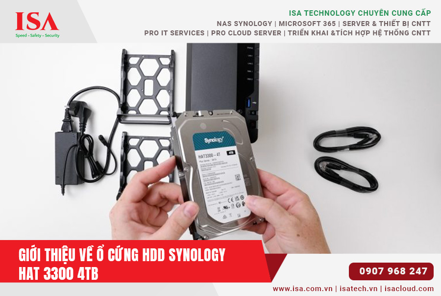 Tăng cường hiệu suất với Ổ cứng HDD Synology HAT 3300 4TB dành cho nas
