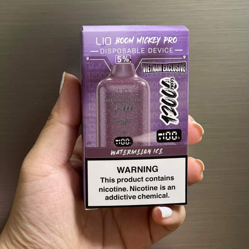 LIO Boom Mickey Pro 12000 Hơi - Dưa Hấu Lạnh (50mg) – Pod 1 Lần
