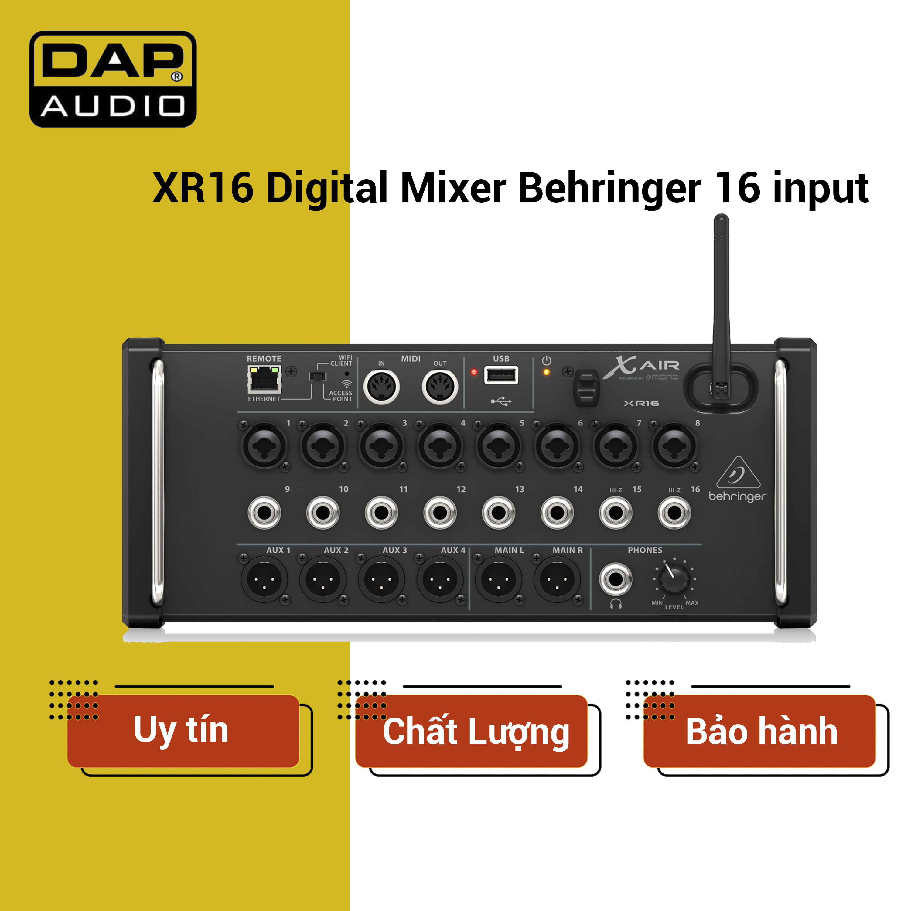 XR16 Digital Mixer Behringer 16 input Khánh Ninh Bình - Phân phối Độc ...