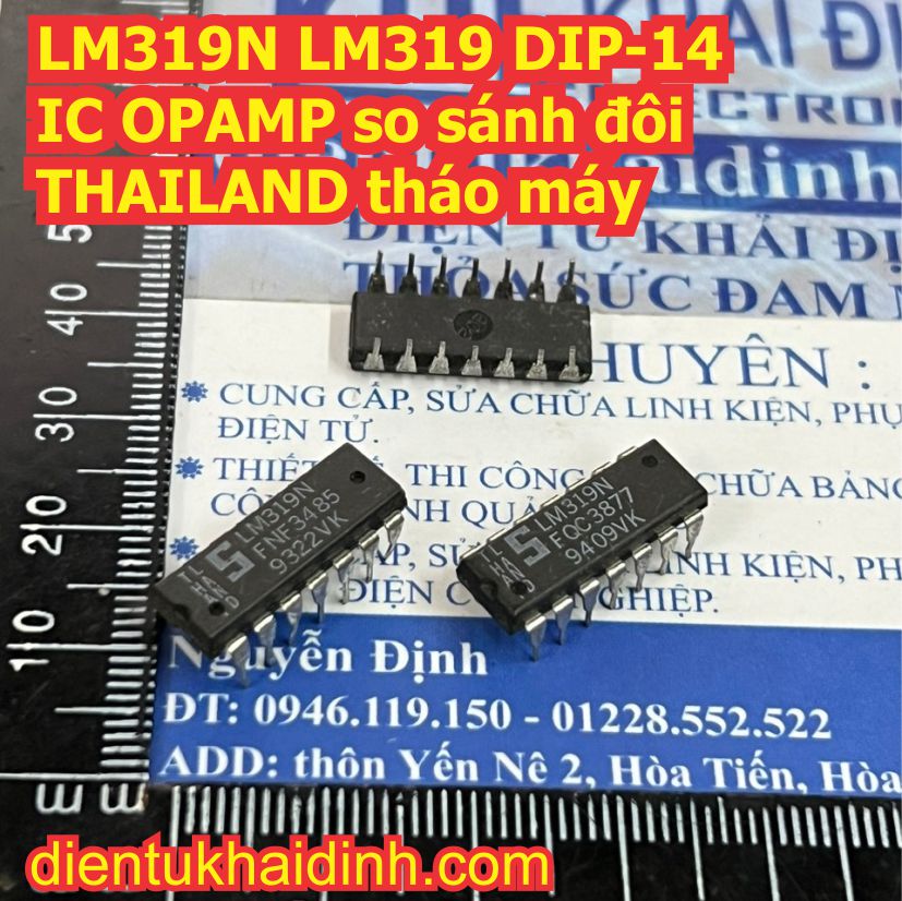LM319N LM319 DIP-14 IC OPAMP so sánh đôi THAILAND tháo máy kde6119