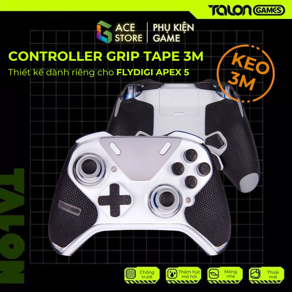 Grip Tape Flydigi Apex 5 – Miếng Dán 3M Chống Trượt Full Bộ | Talon Games