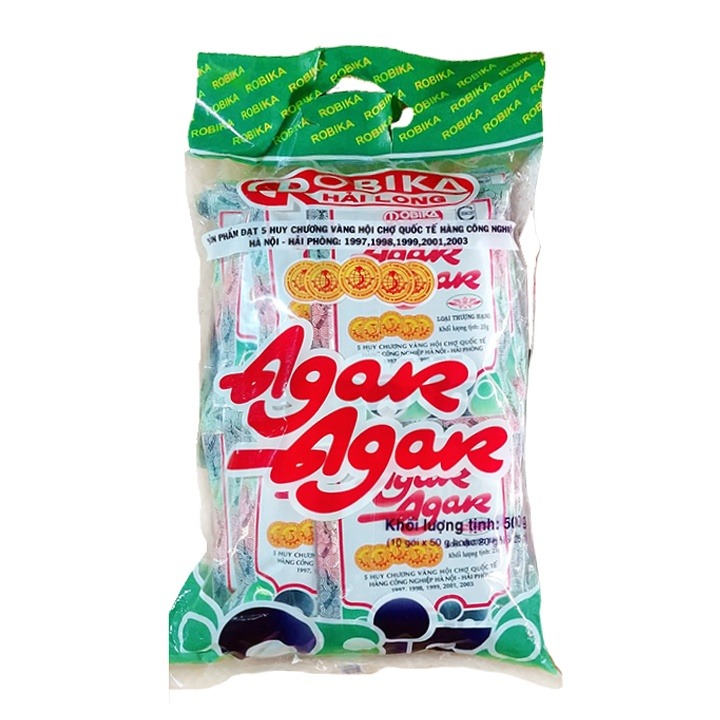 Bột rau câu giòn Agar Robika Hải Long - GÓI 500G