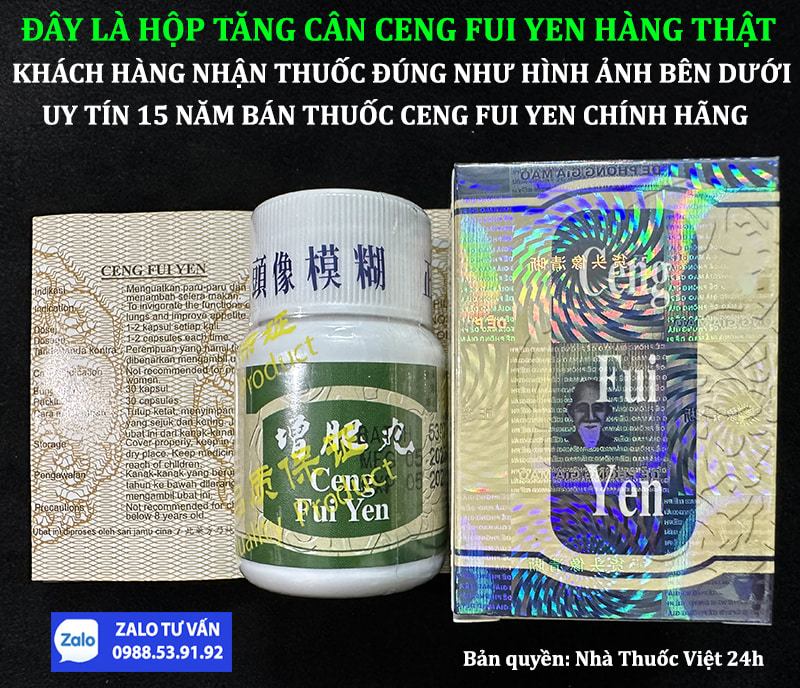 VIÊN UỐNG TĂNG CÂN CENG FUI YEN HÀNG CHÍNH HÃNG WELIP MALAYSIA