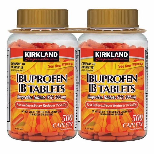 Thuốc giảm đau hạ sốt kirkland signature ibuprofen ib tablets, 200 mg
