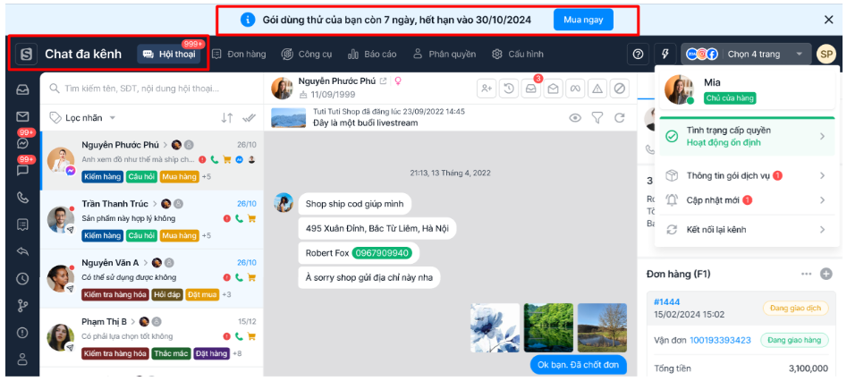 Hướng dẫn thanh toán online trên Sapo