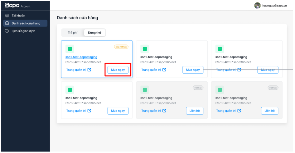 Hướng dẫn thanh toán online trên Sapo