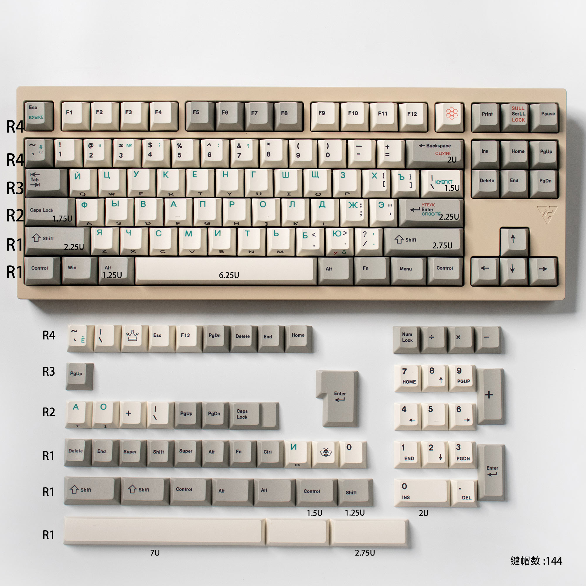 Keycap Retro Profile Cherry