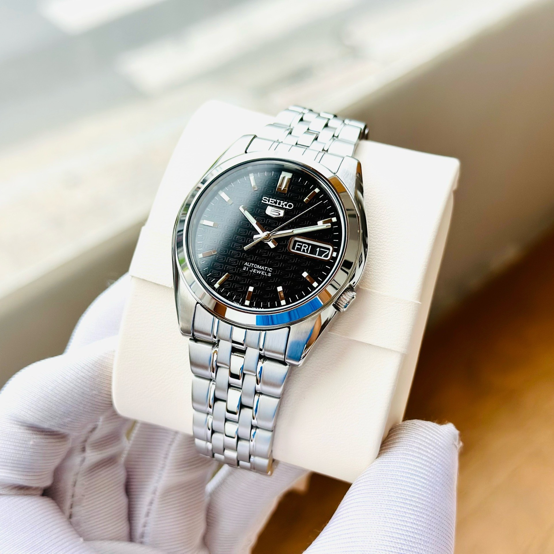 ĐỒNG HỒ NAM SEIKO 5 AUTOMATIC BLACK SNK361 (SNK361K1) | ĐỒNG HỒ CHÍNH HÃNG